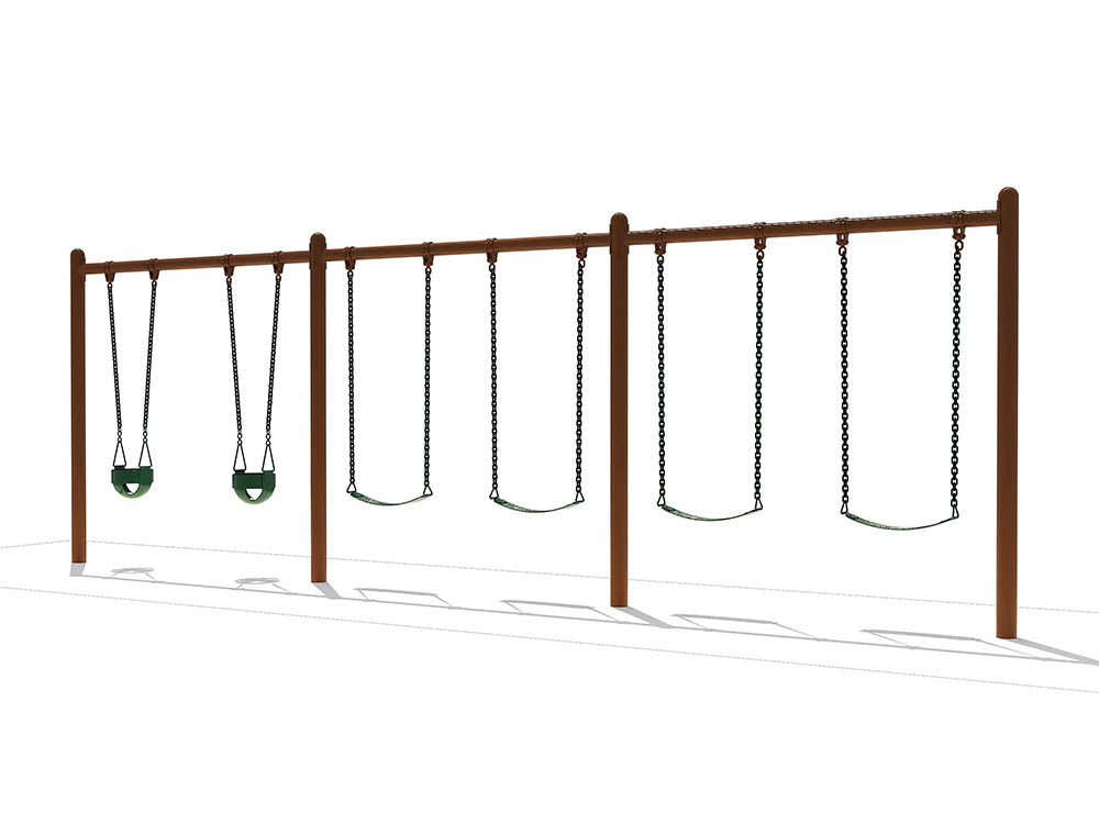 5" Single Post - Commercial Playground Swings - Actively Play
